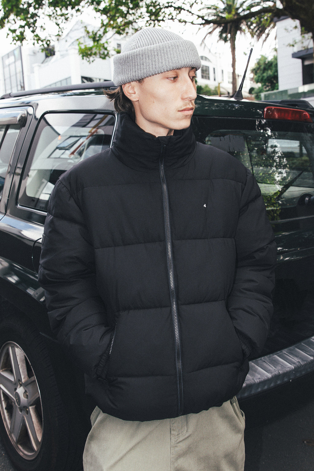 MENS BOX PUFFER JKT BLACK – Huffer