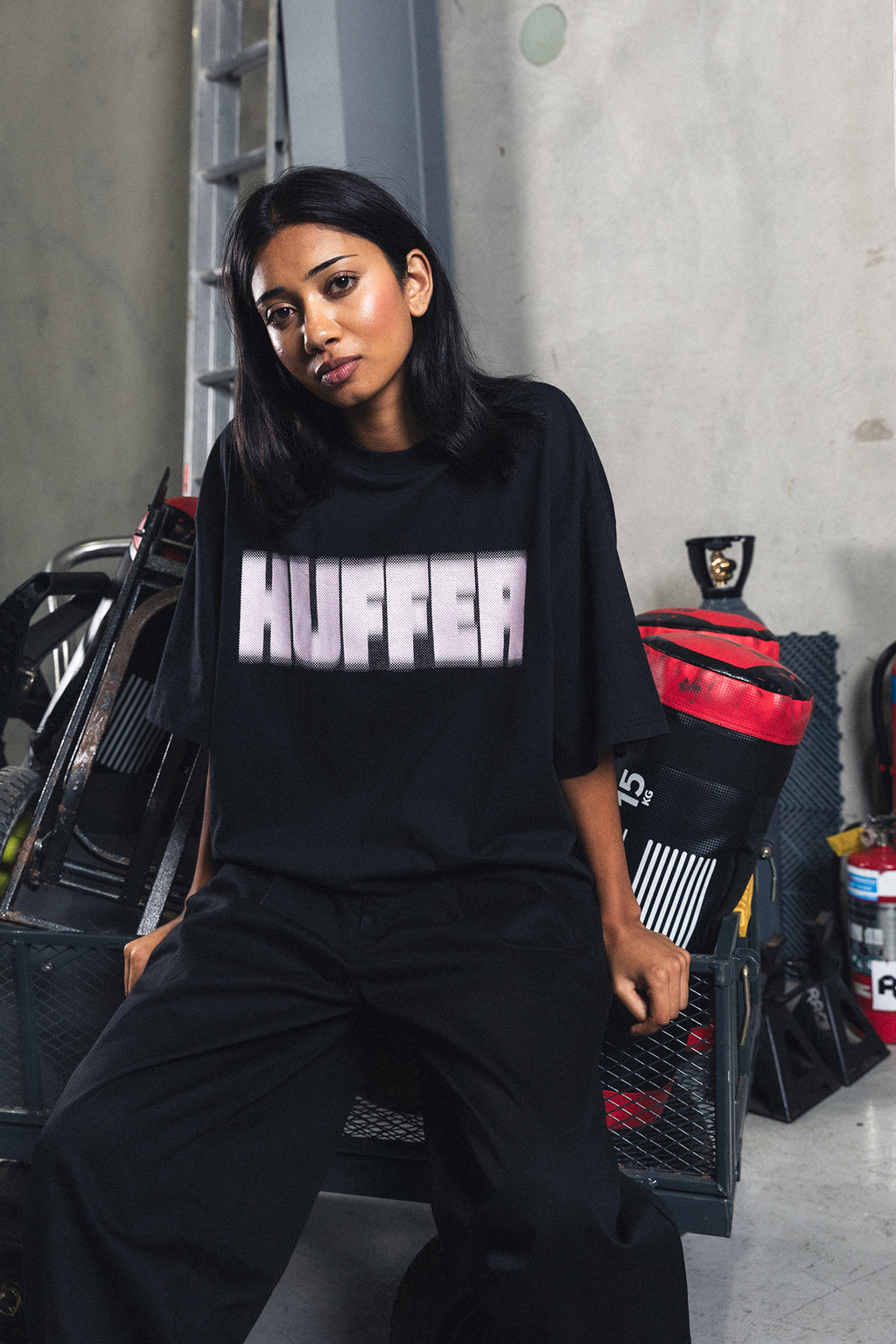 BOXY TEE 220/BLURRED BASALT – Huffer