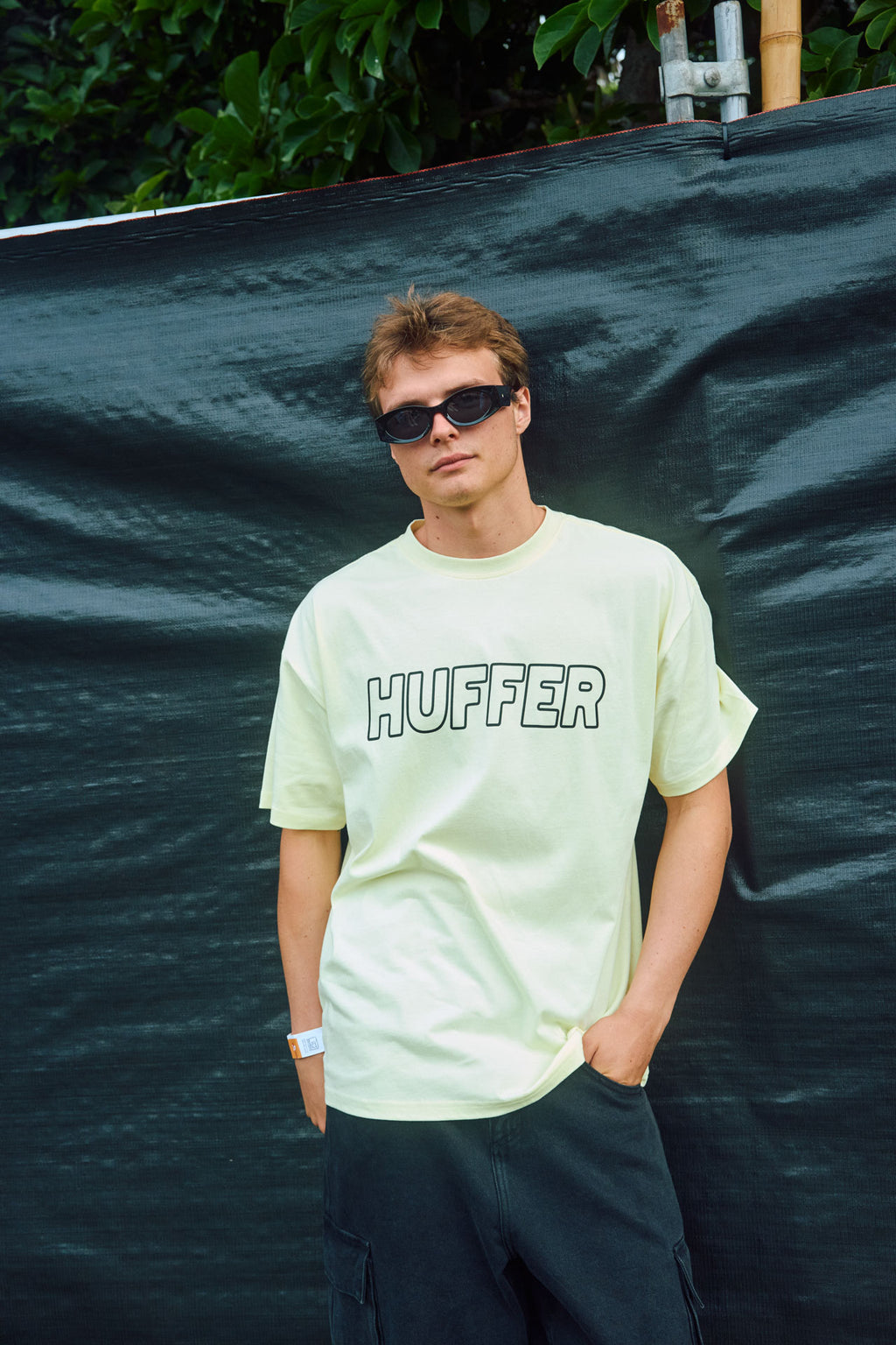 BLOCK TEE 190/TITLE LINE LIMONCELLO – Huffer