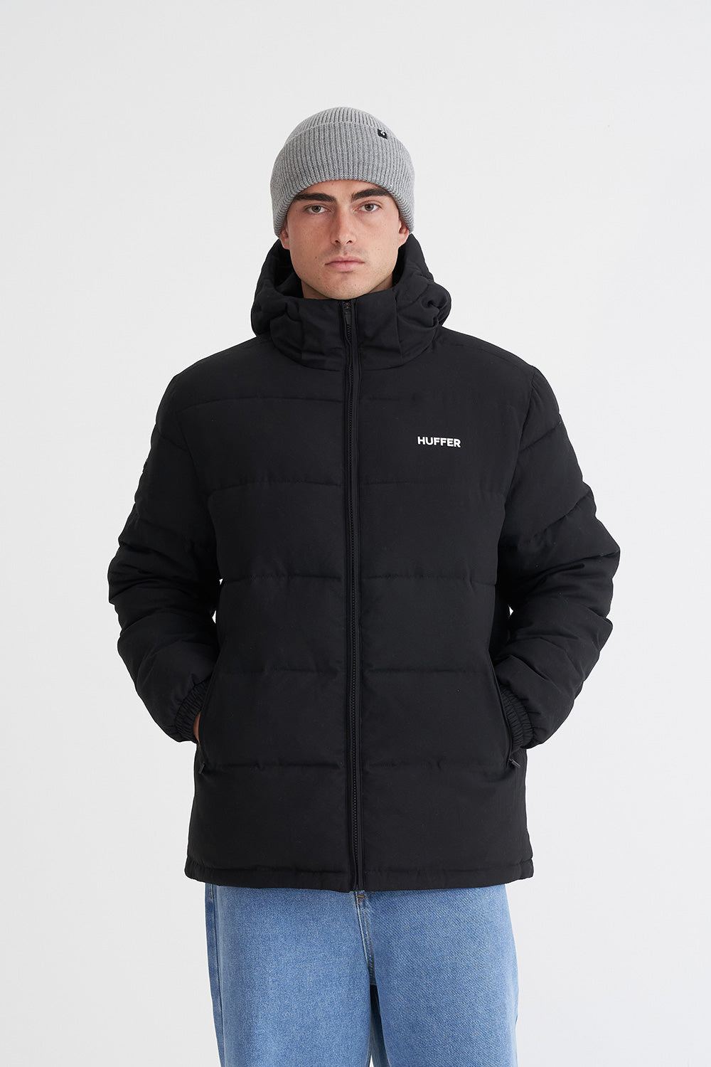 MENS HUFFER PUFFER JKT BLACK – Huffer