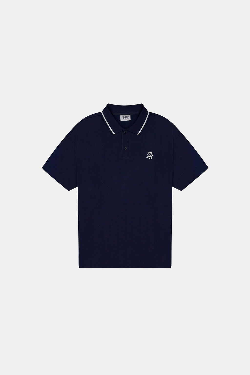 MENS CHECK PAR SS POLO NAVY – Huffer
