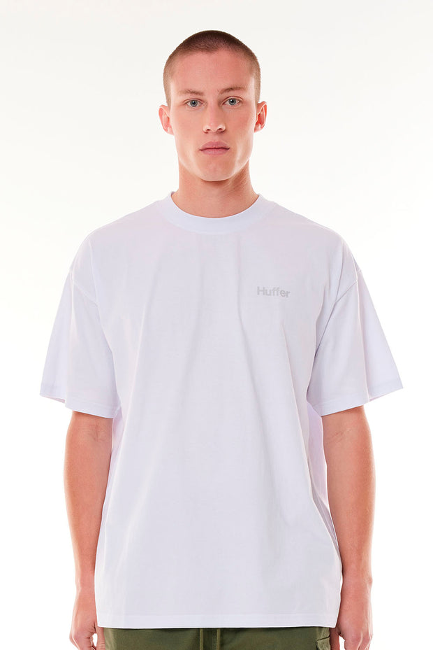 MENS BLOCK TEE WHITE – Huffer