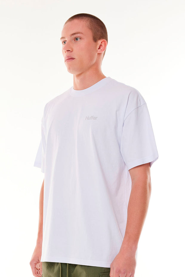 MENS BLOCK TEE WHITE – Huffer