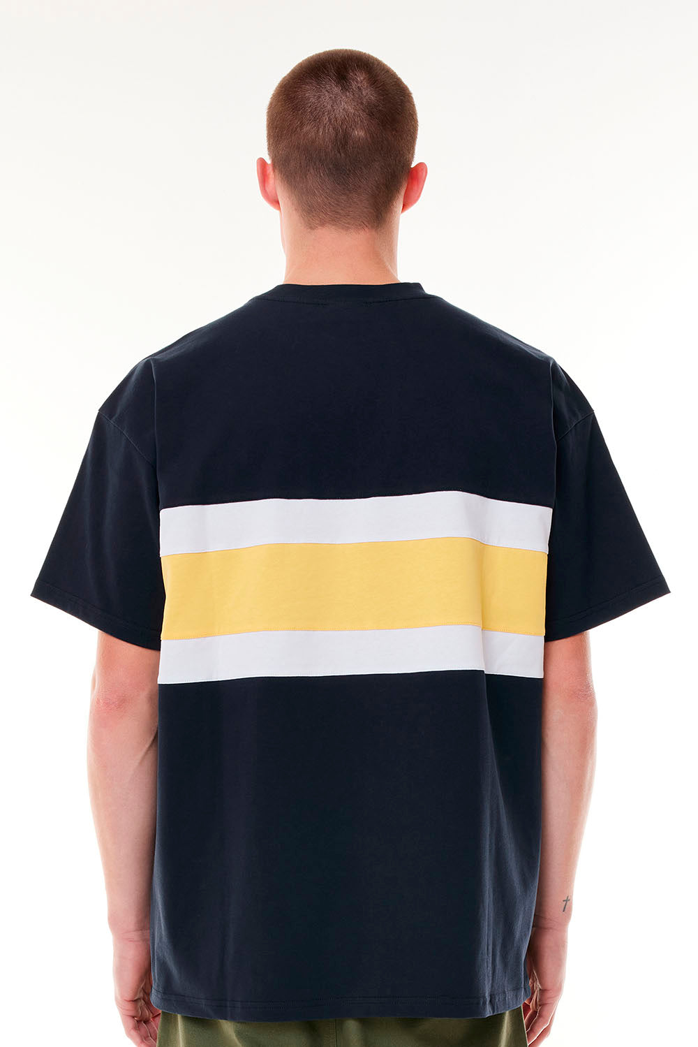 TRIO BOX FREE TEE MIDNIGHT/YELLOW – Huffer