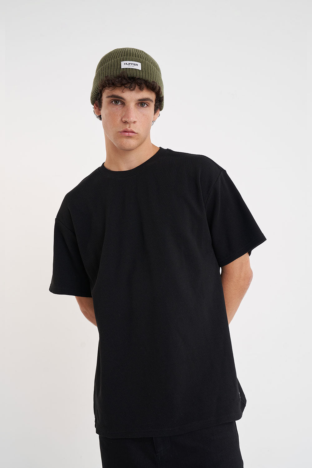 WAFFLE SUP TEE BLACK – Huffer