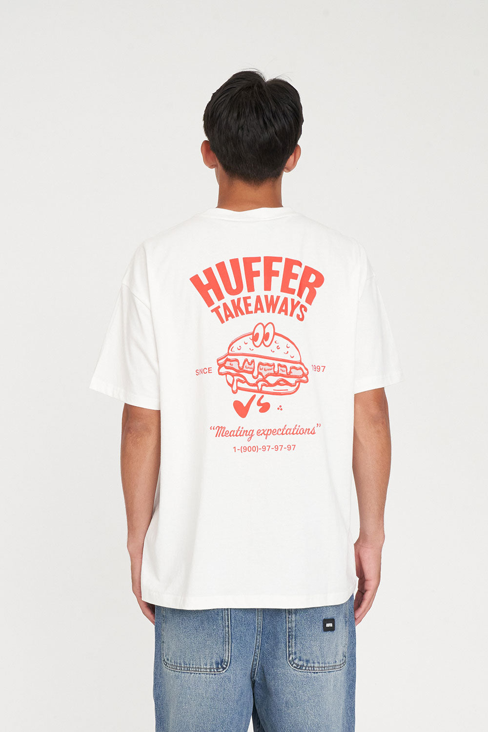 BLOCK TEE 220/SMASHING CHALK – Huffer
