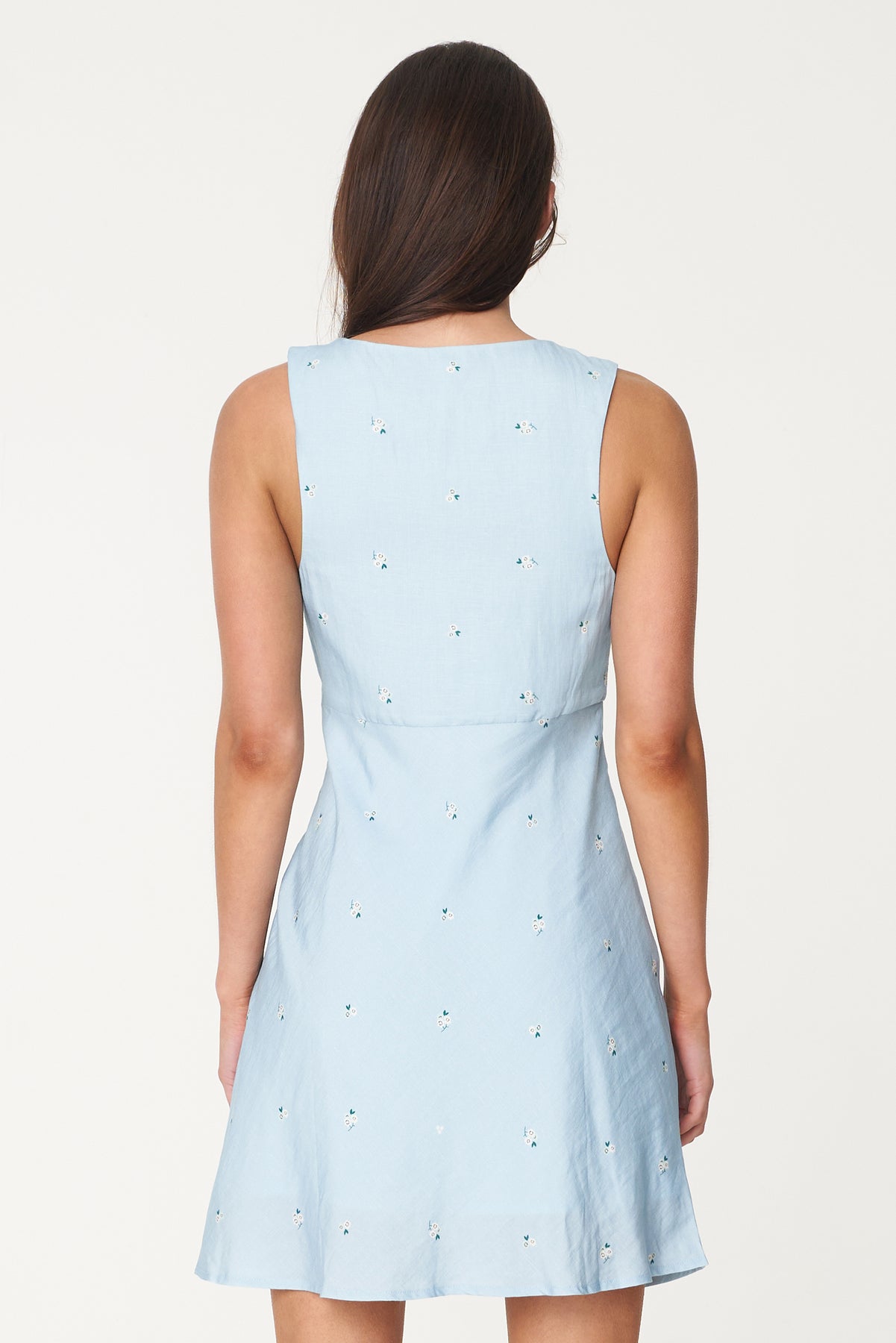 BELIZE TIE MINIDRESS BLUE – Huffer