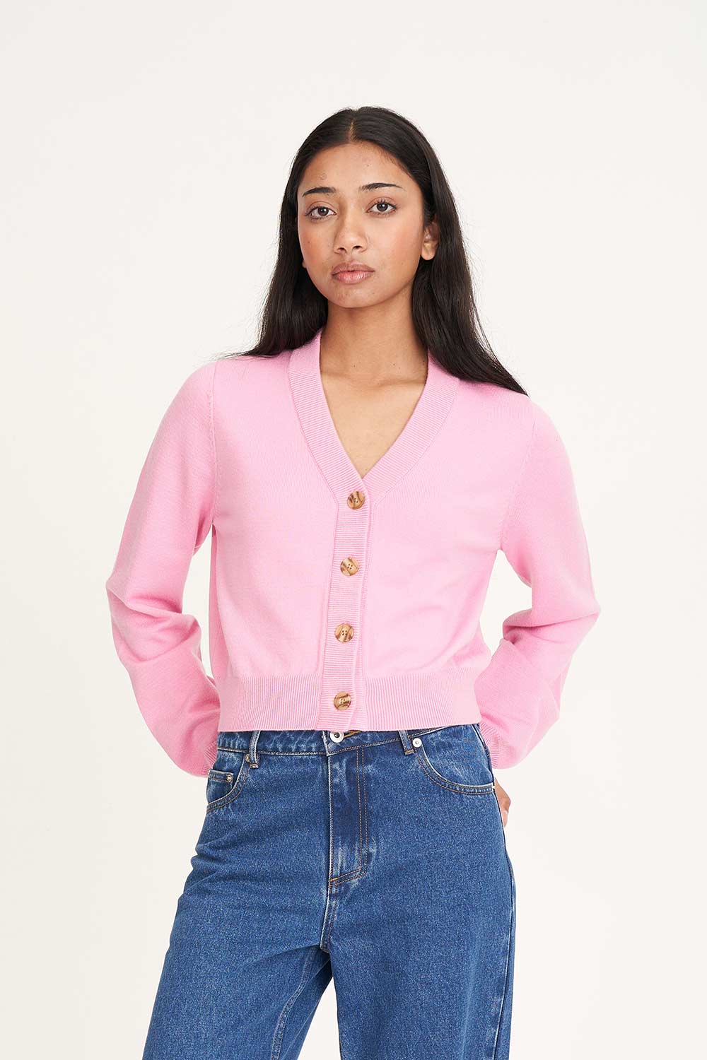 BIBI KNIT CARDIGAN LYCHEE – Huffer